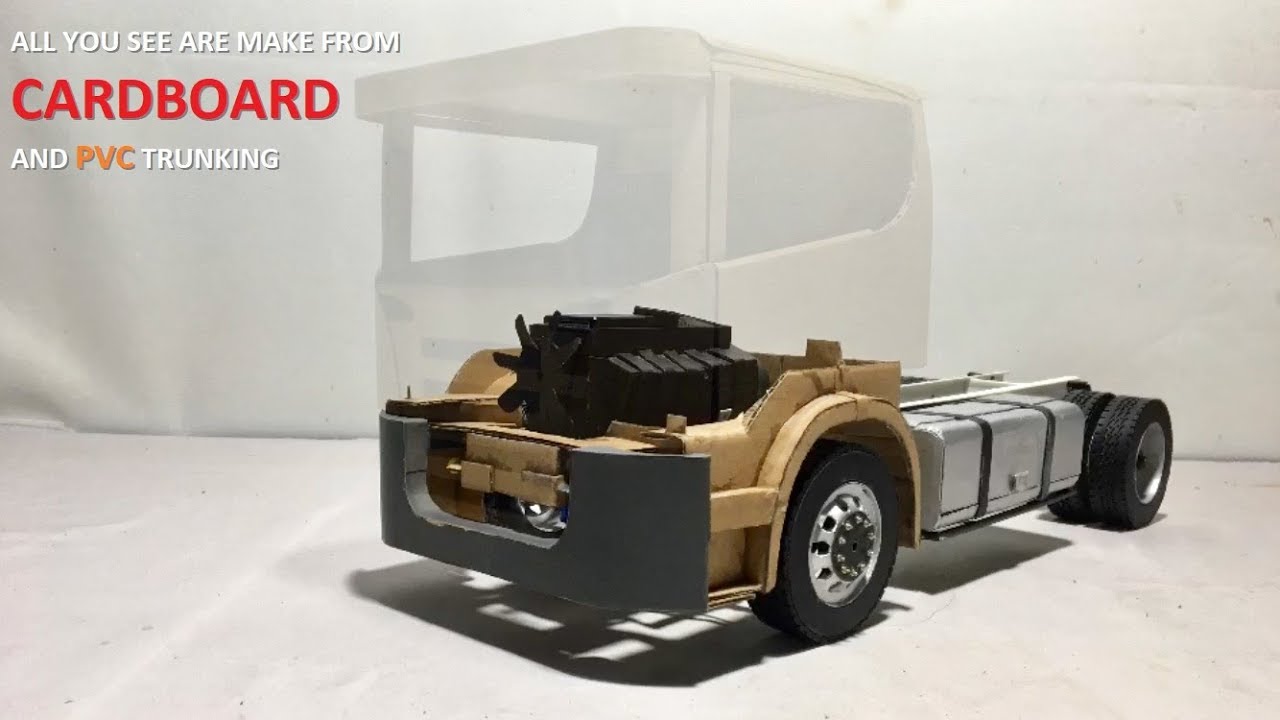 How to Install Part of Remote Control Car Cardboard Tractor Truck Body ...