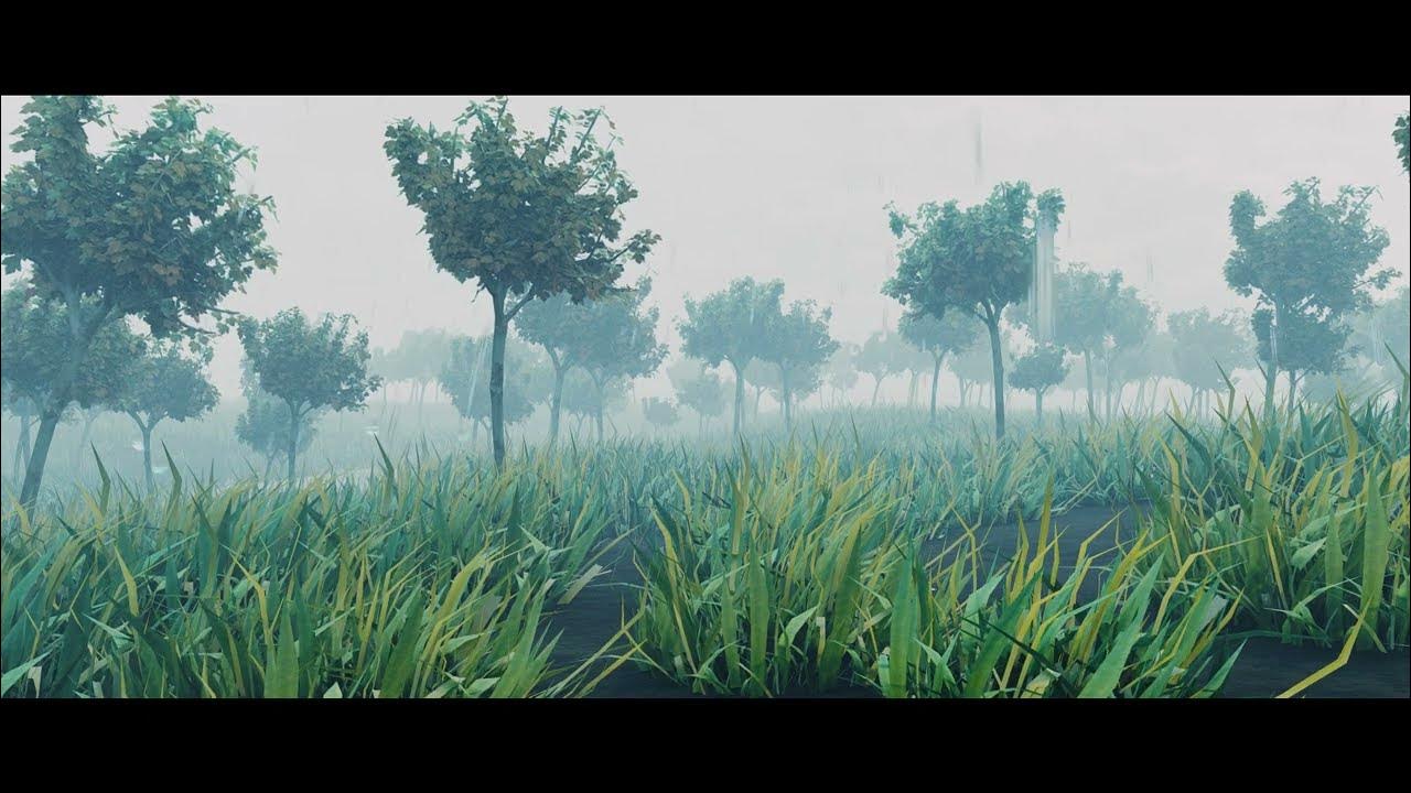 Rain simulation weather scene - YouTube