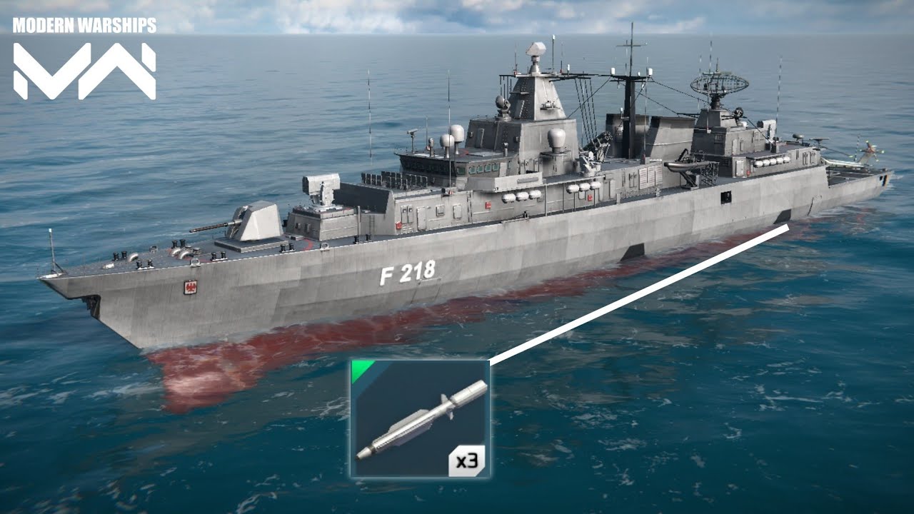 FGS F123 with HUWS torpedo ultimate submarine killer : Modern Warships ...