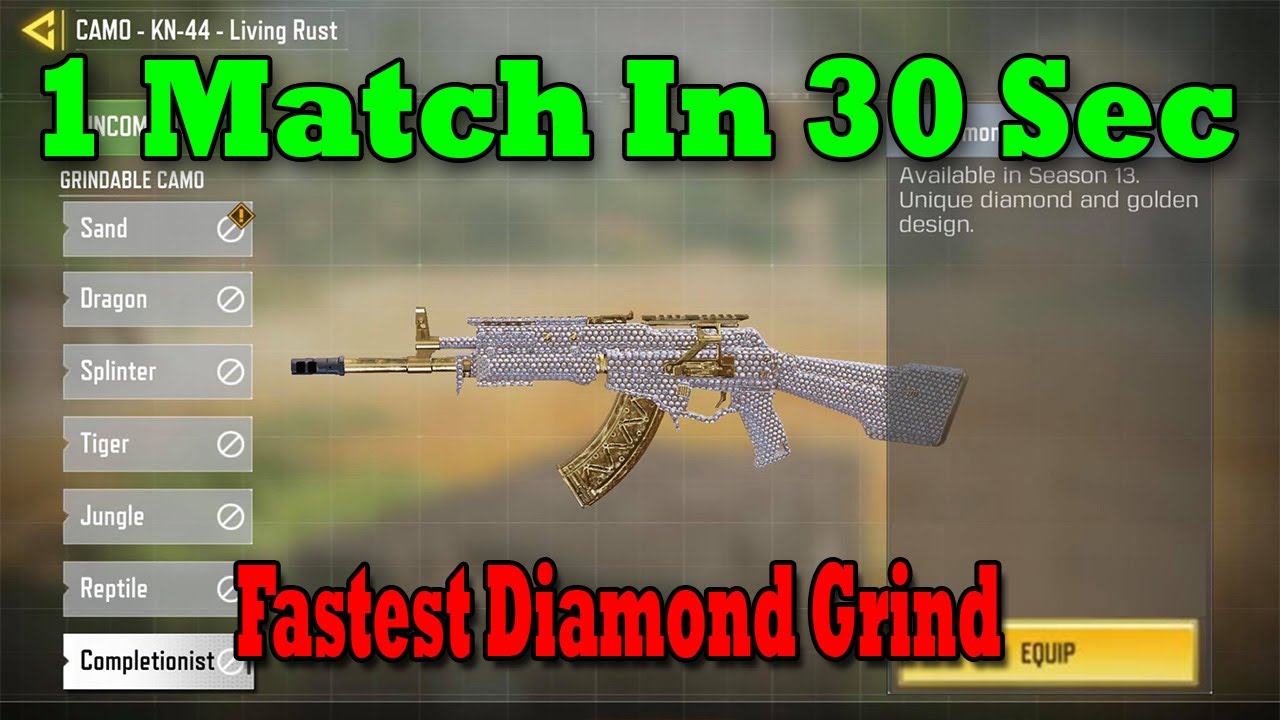 Fastest Way To Grind Diamond Camo In Call of Duty Mobile - YouTube