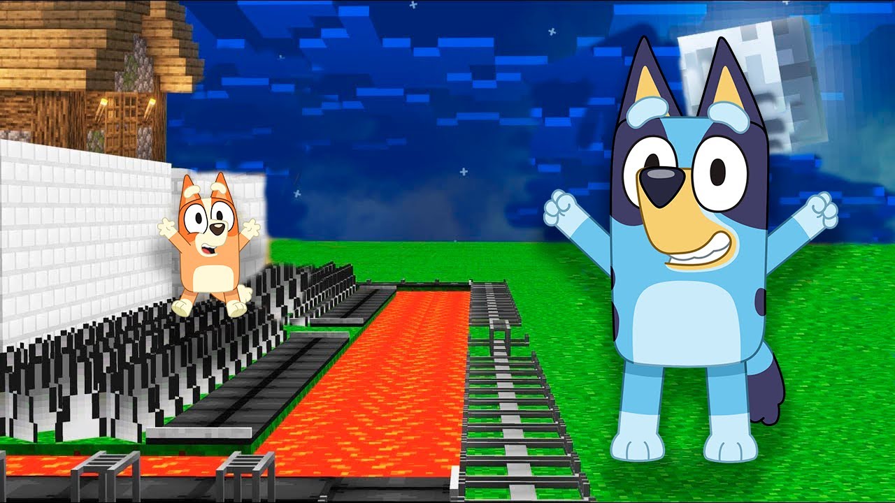 Little Bingo Most Secure House vs Giant Bluey in Minecraft - YouTube