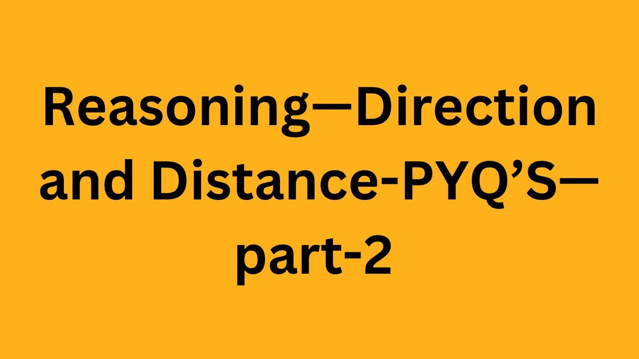 Reasoning-Direction and distance-PYQ’S for #pyq ssc-cgl #govtjobs # ...