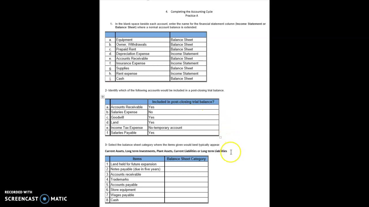 Chapter 4 Practice A Part 1 (1-5) - YouTube