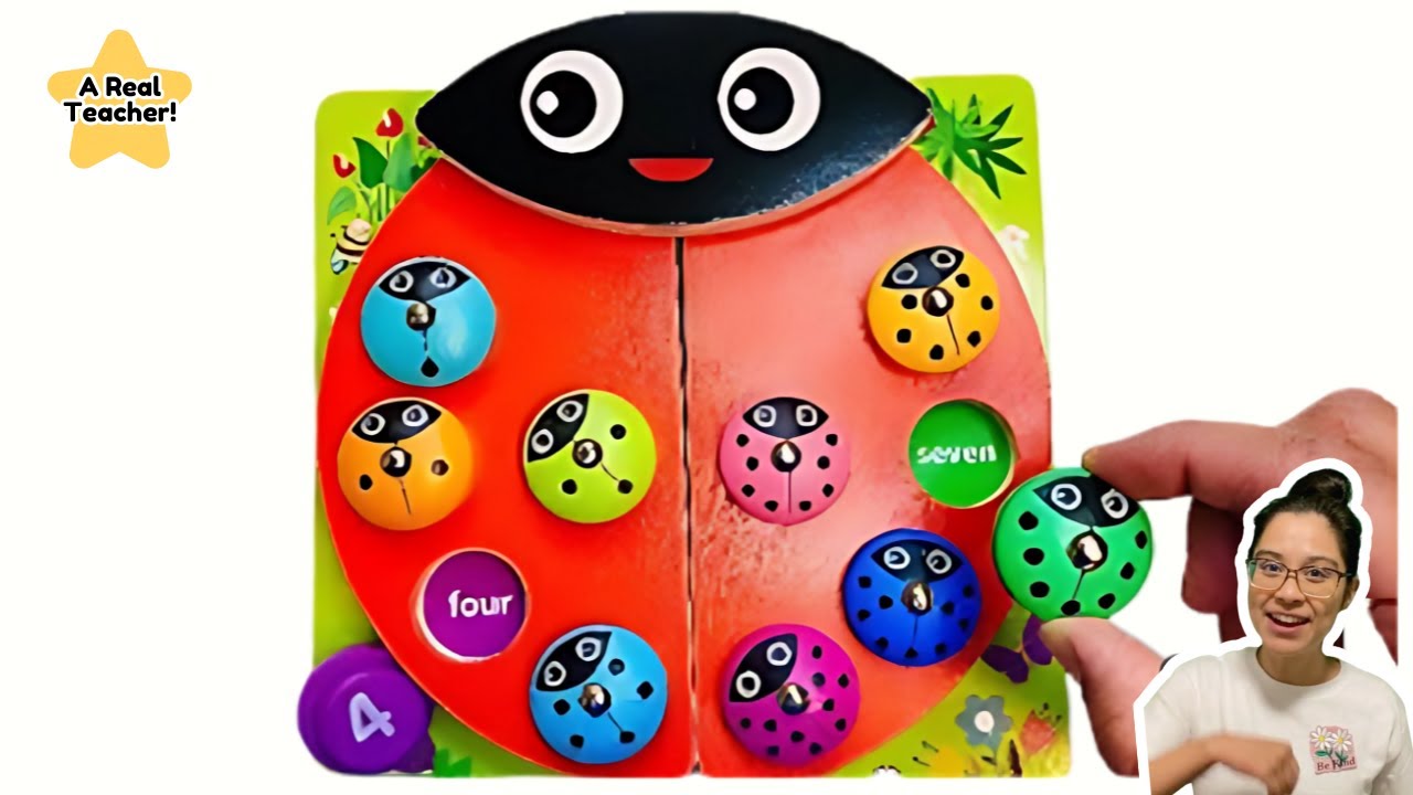 Learn Numbers & Colors with Ladybugs! 🐞 Fun Puzzle Game for Kids ...