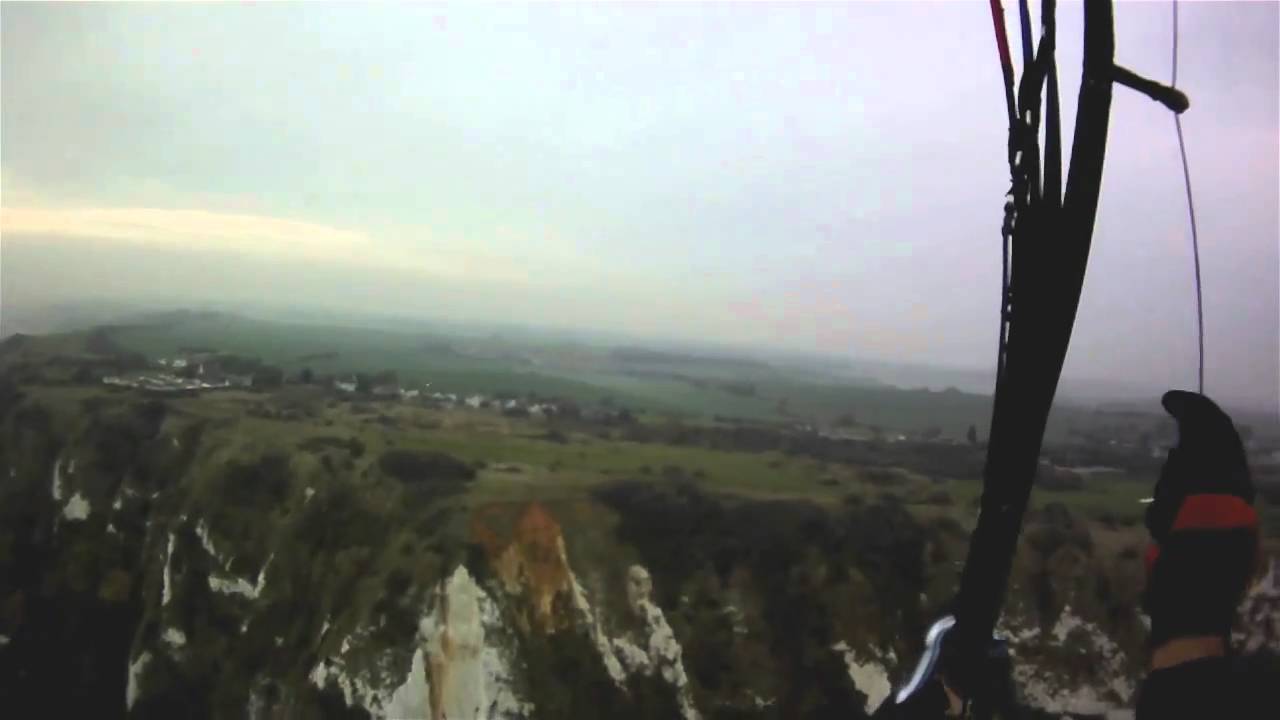 Paragliding in Kent the Dover Folkestone Cliff Run (part 2 of 2)HD ...