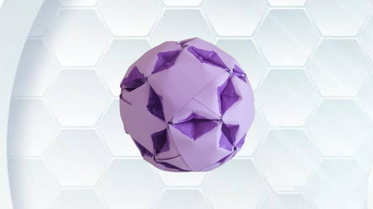 origami paper ball with lucky star - YouTube