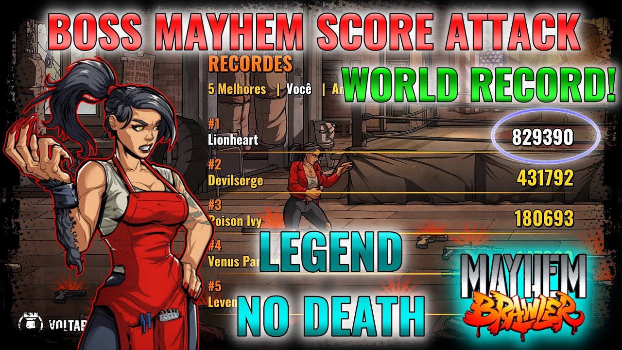 Mayhem Brawler/ She Wolf/ Caos dos Chefões Score Attack (World Record ...