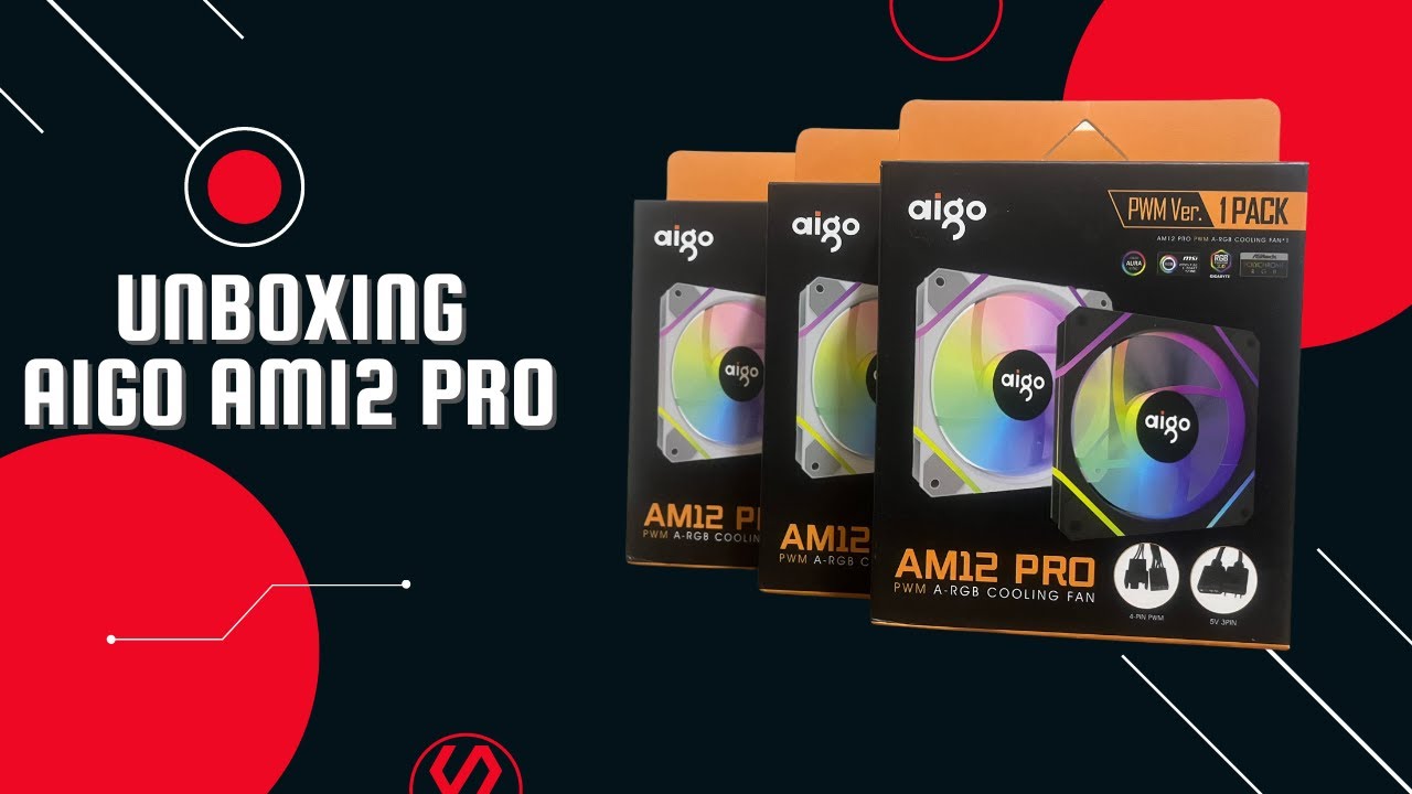 Unboxing KIT Fans AIGO AM12 PRO - YouTube