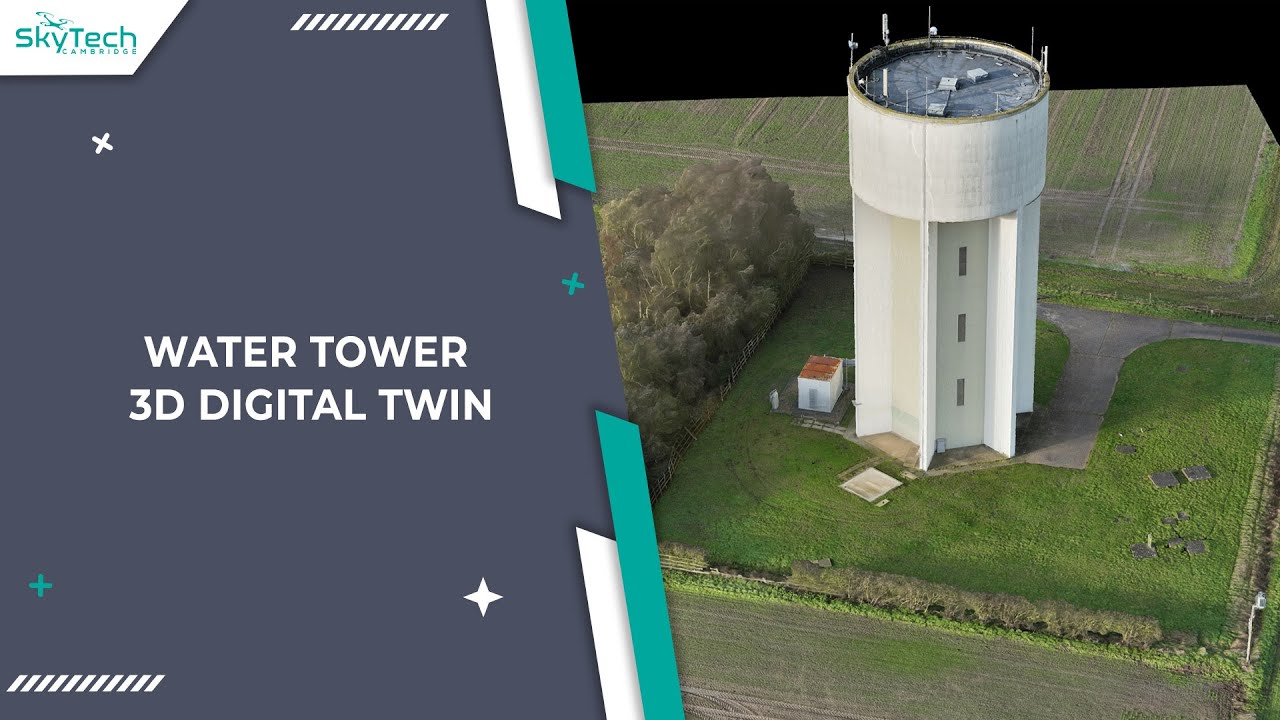 Water tower 3D digital twin model - Drone photogrammetry - YouTube