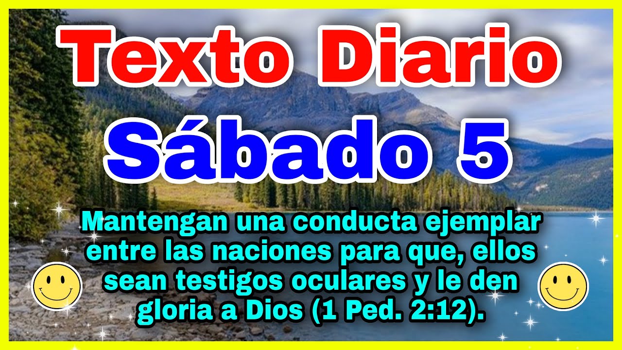 Texto diario sábado 5 de agosto 2023 texto diario 🔴 TEXTO DIARIO de Hoy ...