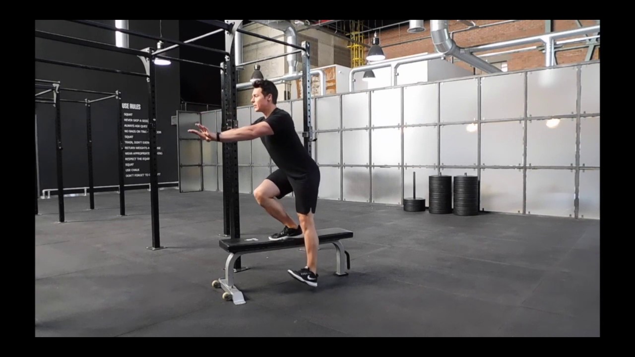 HOW TO: SINGLE LEG SQUAT OFF A CHAIR - YouTube