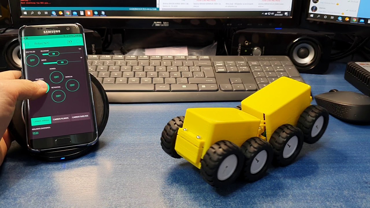 Robot N20. Prueba de giro con carros arriba. - YouTube