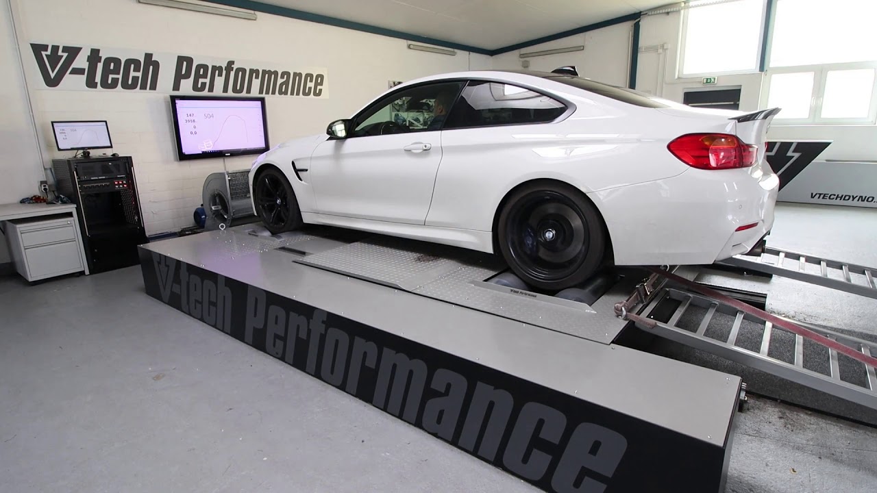Vtech-Performance Leistungsmessung BMW M4 Coupe F82 567 PS - 800 Nm Leistungsprüfstand Dyno ...