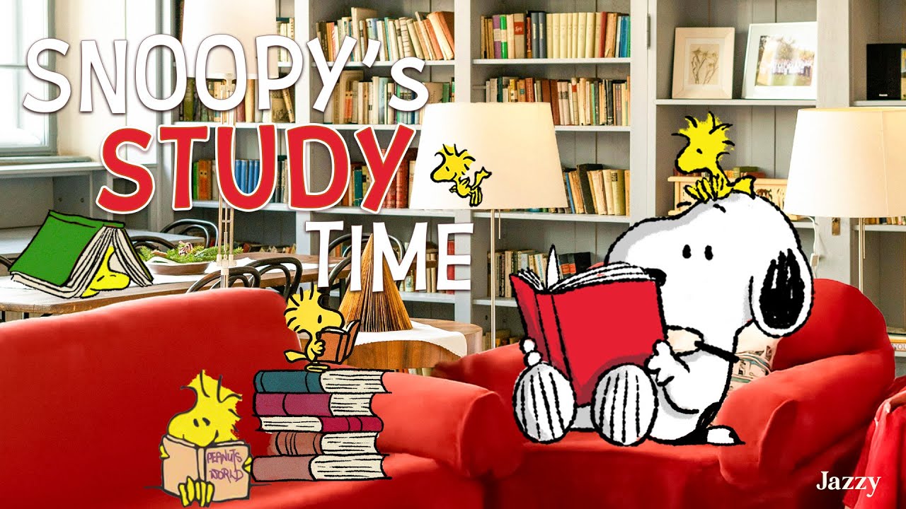 Focus Time with Snoopy 📚| Smooth Jazz Beats for Productivity by Jazzy ...