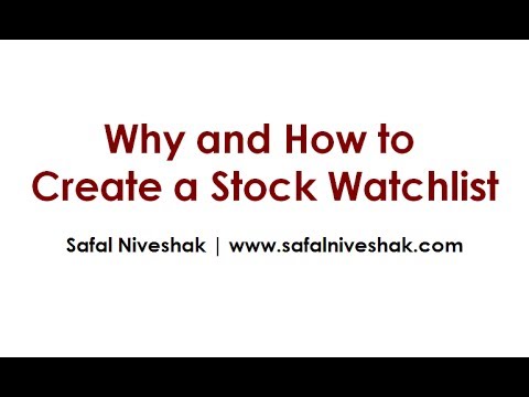 How to Create a Stock Watchlist in Google Spreadsheet - YouTube