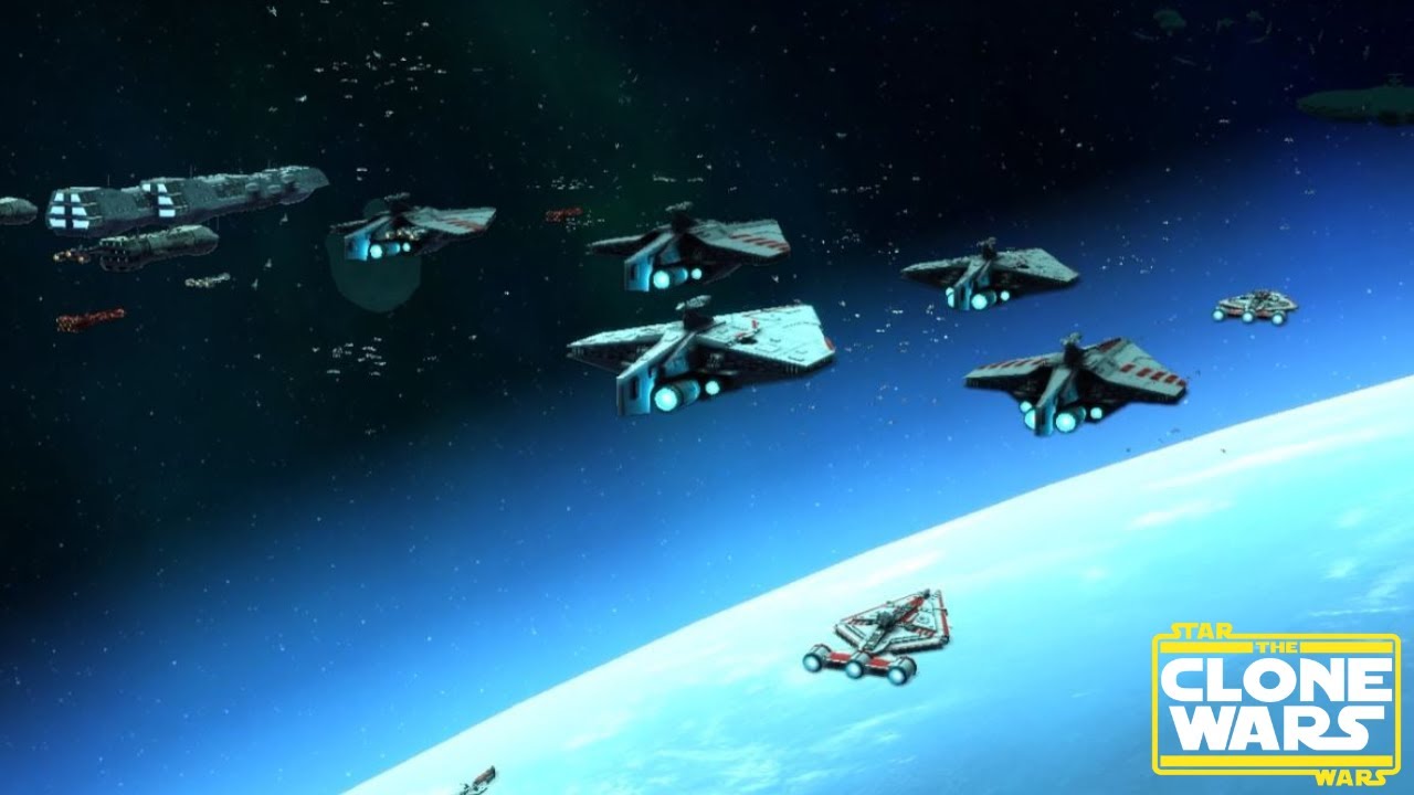 Epic Star Wars: Clone Wars Space Battle - YouTube