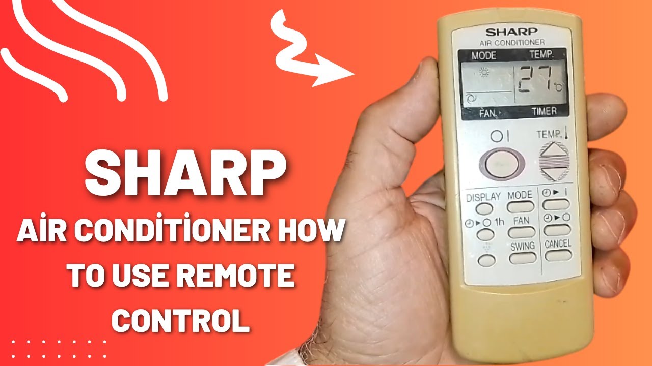 SHARP air conditioner how to use remote control - YouTube