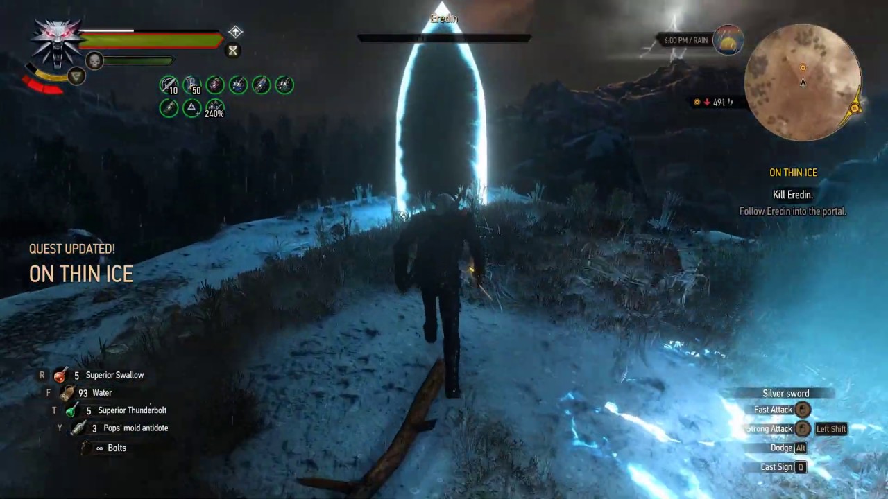witcher 3 death march is very challenging (final boss) - YouTube