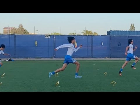 Bounding over mini-hurdles - YouTube