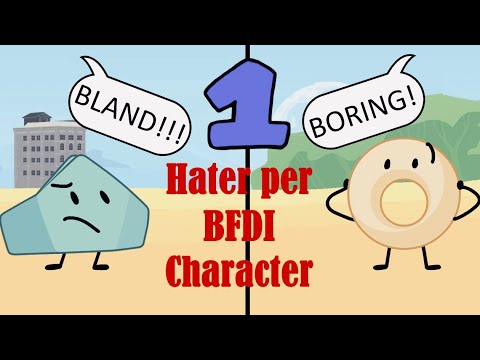 1 HATER per BFDI Character and why they hate them - YouTube