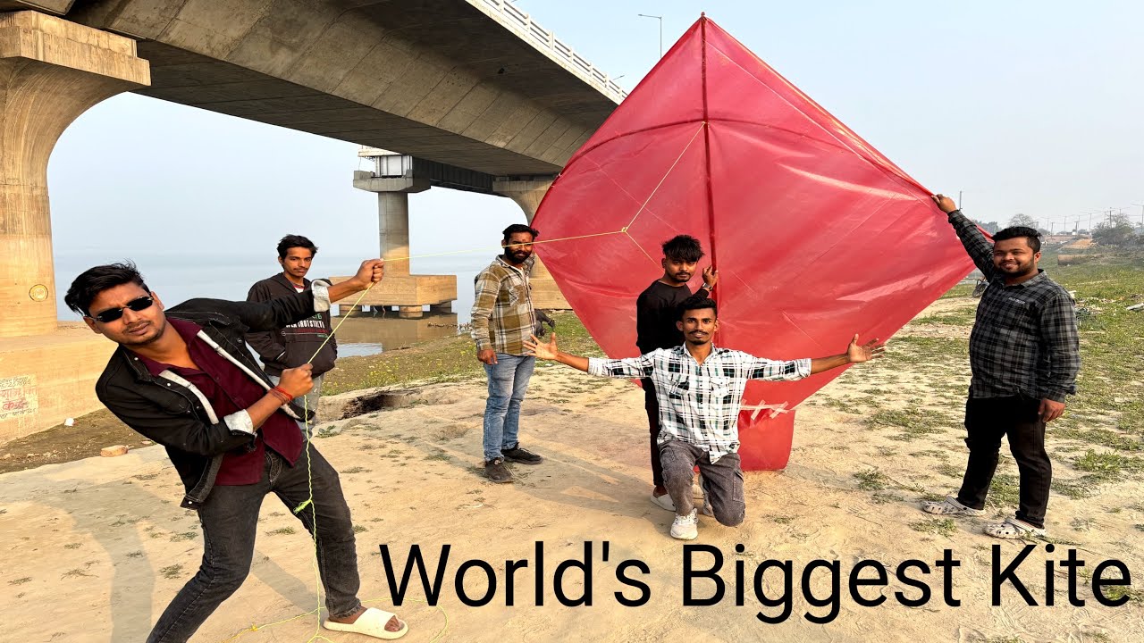 Make World’s Biggest Kite - 100% Flying | दुनिया की सबसे बड़ी पतंग 🪁🪁🪁🪁 ...