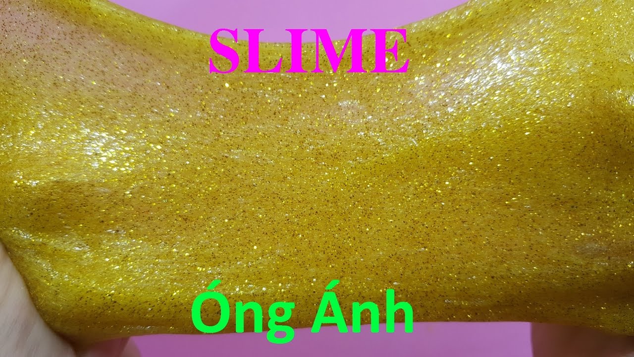 Cách Làm Slime Kim Tuyến Vàng Óng Cực Đẹp - YouTube