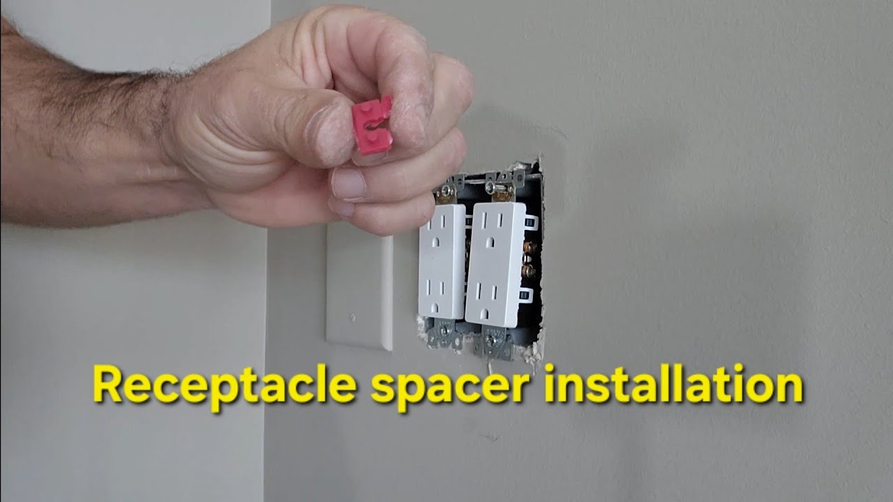 Installing a receptacle/ outlet 2 gang with ( spacer ) - YouTube