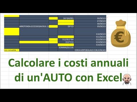 Calcolare i costi annuali di un'auto con Excel - YouTube