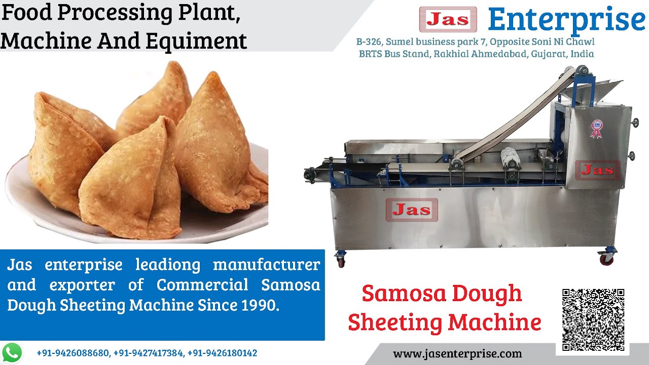 Samosa Dough Sheeting Machine and Commerial samosa Fryer by ...