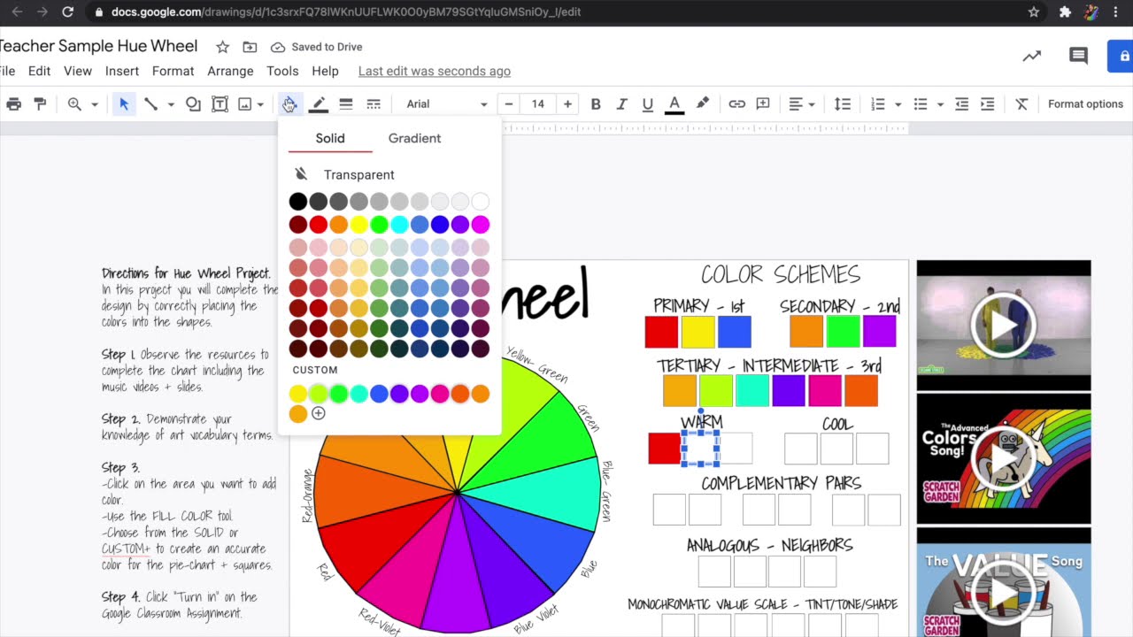 Google Drawing - Hue Wheel - YouTube
