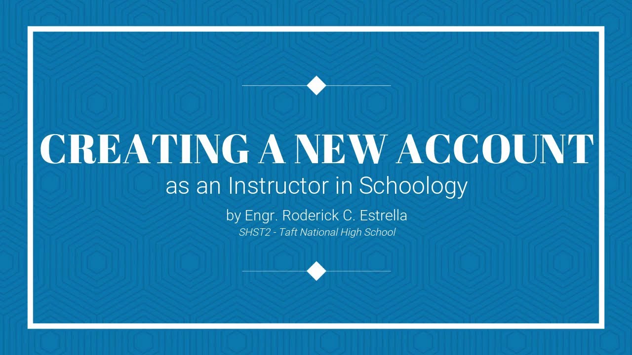 Schoology Tutorial - Creating a New Account (as Instructor) - YouTube