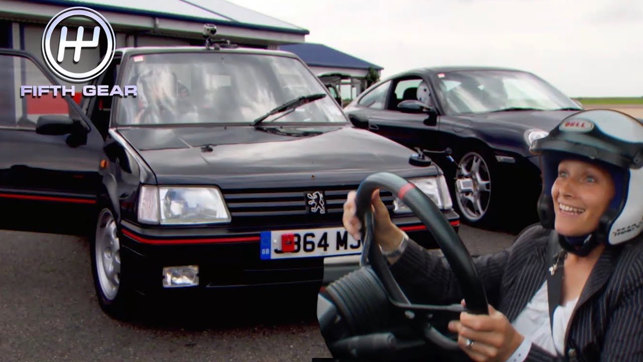 Vicki's epic Peugeot 205 GTi track day | Fifth Gear - YouTube