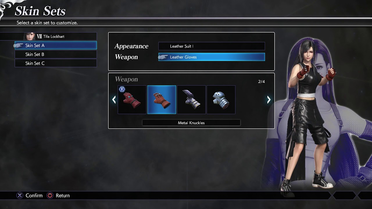 Tifa Lockhart Skin Sets Dissidia Final Fantasy NT - YouTube