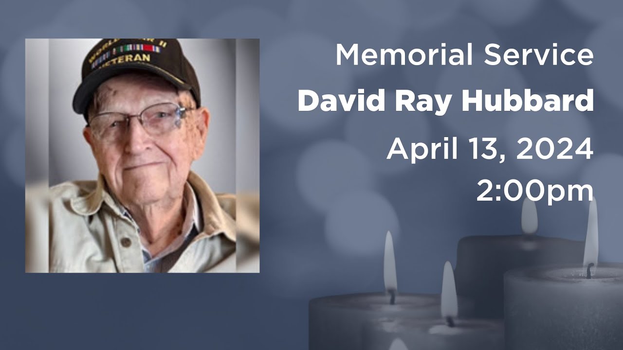 Memorial Service for Mr. David Ray Hubbard - Shandon UMC - YouTube