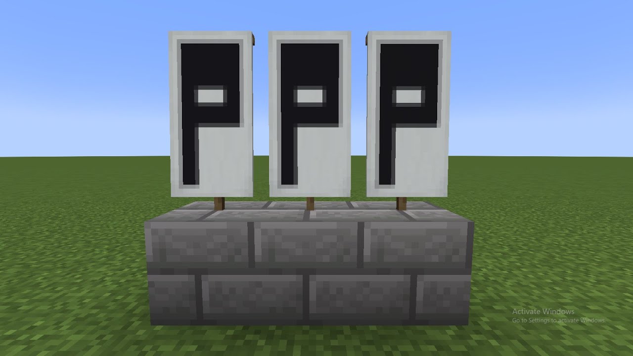 How To Make Letter P Banner In Minecraft | Minecraft Alphabets Banner ...