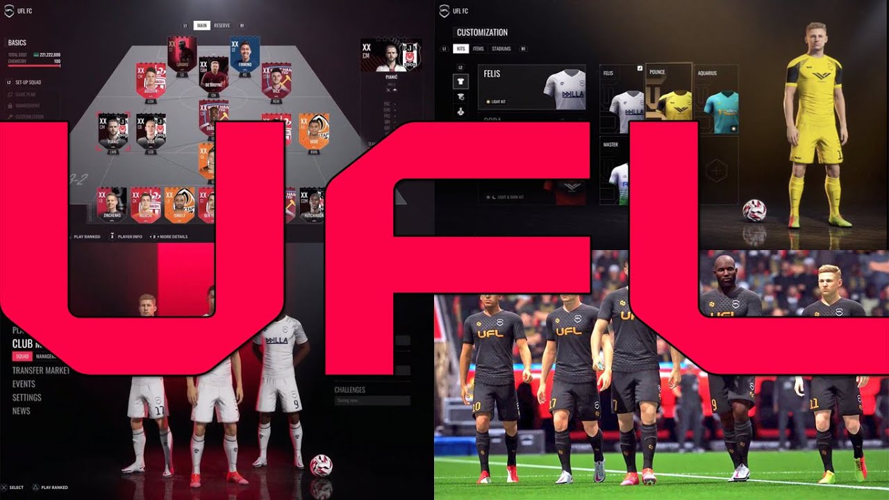 UFL: MENUS, SQUAD, CUSTOMIZAÇÃO, MODOS DE JOGO ONLINE E OFFLINE - YouTube