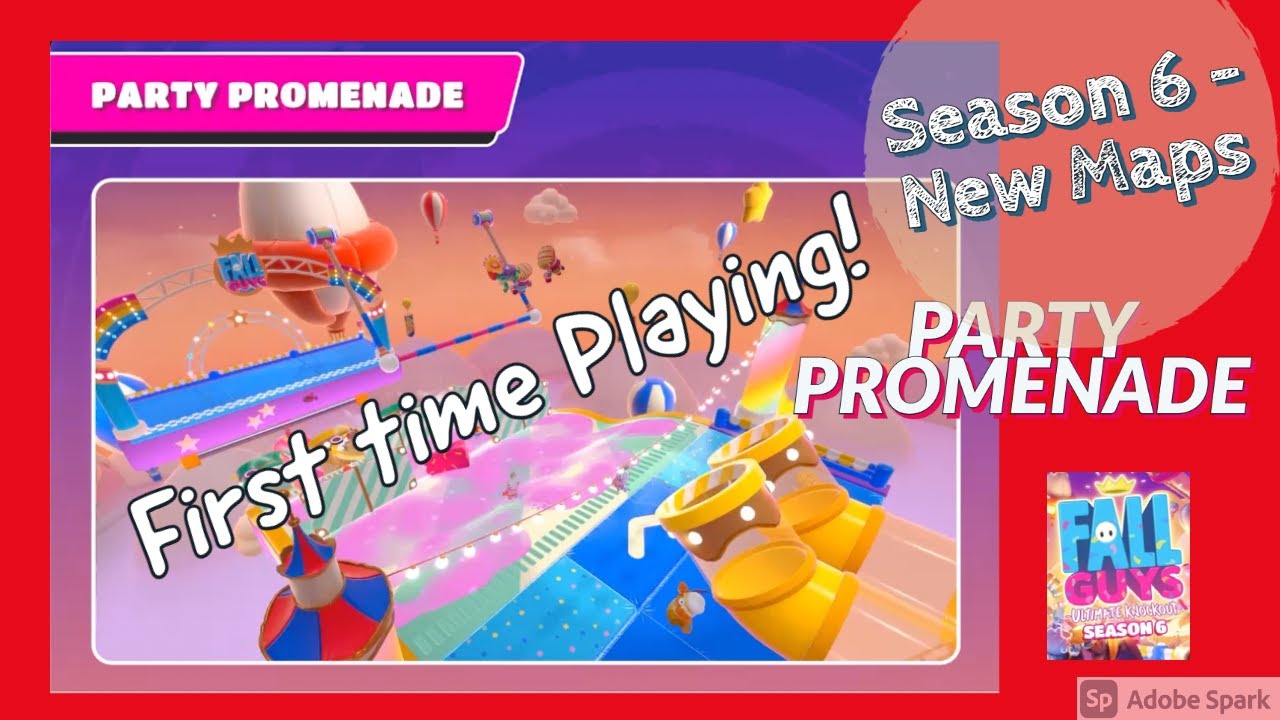 Let's Party!!! Fall Guys Season 6 New Maps - PARTY PROMENADE First Time ...