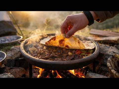 Issız Ada da Eli Böğründe Pişirmek | Rahatlatıcı Doğa Sesleri🍖 #cooking #outdoorcooking