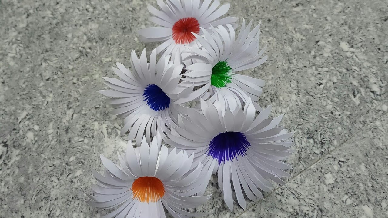 Flowers / Flower bookey / paper flowers / A4 sheet flowers - YouTube