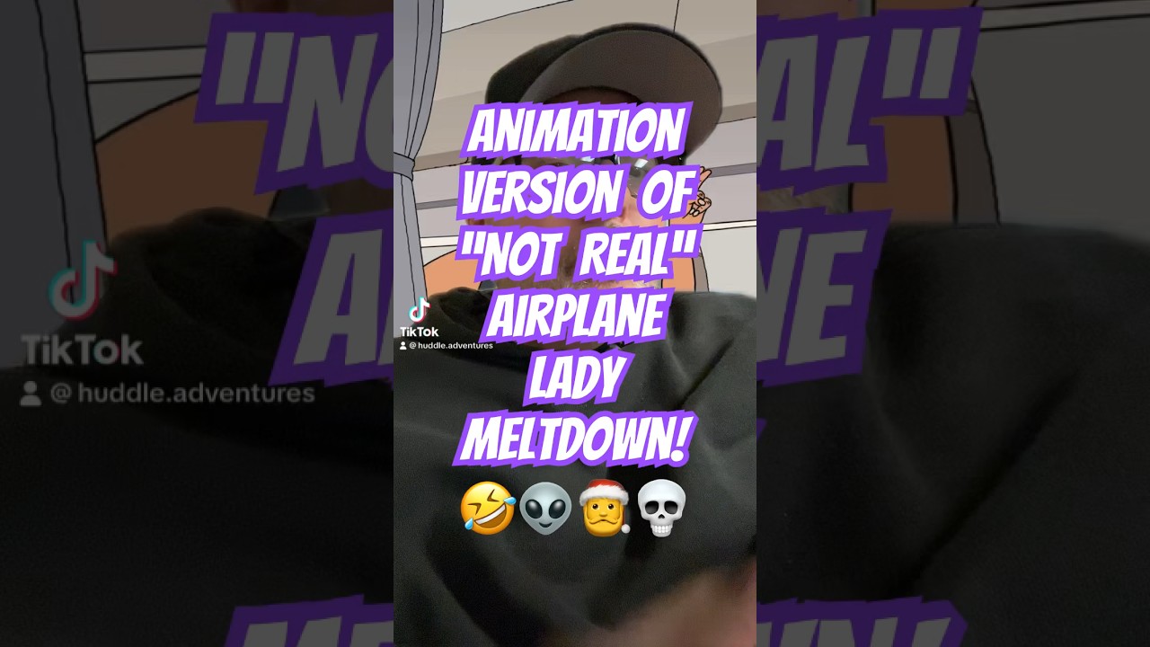 Animated Version of “Not Real” Airplane Lady Meltdown 🤣 #youtubeshorts ...