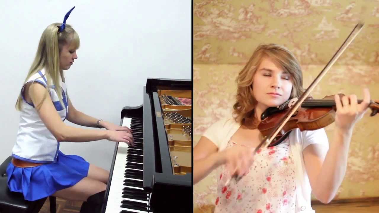 Lara and Taylor Play the Fairy Tail Main Theme (piano and violin ...