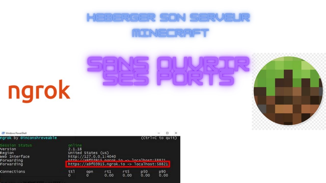 Comment héberger son serveur Minecraft SANS OUVRIR SES PORTS avec Ngrok ...