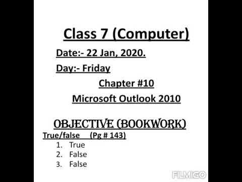 Class 7(Computer), Chapter #10 True /False ( pg #143) - YouTube
