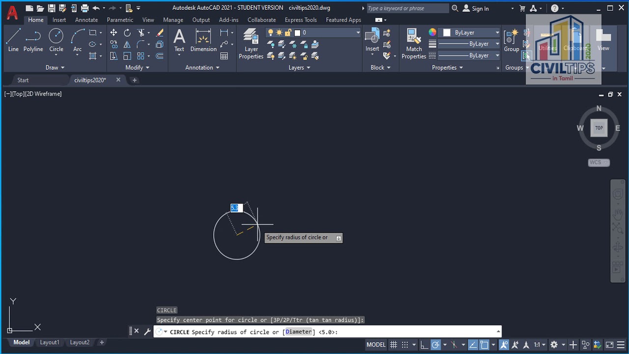 Quick Tips To Create Circle In Autocad YouTube Quick Tips To Create Circle In Autocad YouTube