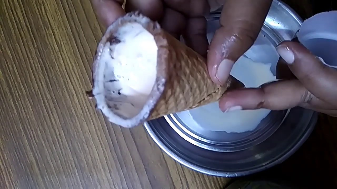 Review of amul butterscotch cone icecream - YouTube
