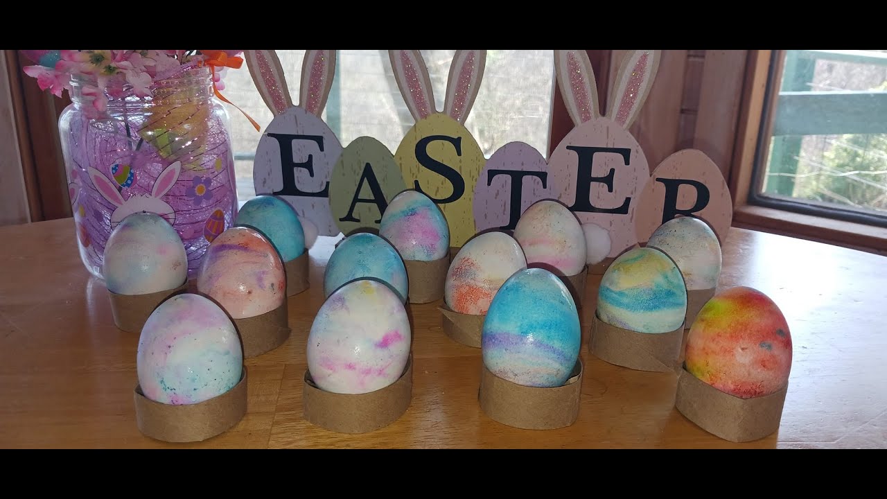 Whipped Cream & Food Coloring Egg Dye! - YouTube