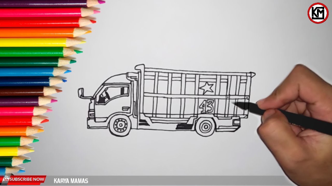 Belajar Mewarnai Mobil-Truk Oleng Dengan Mudah - YouTube