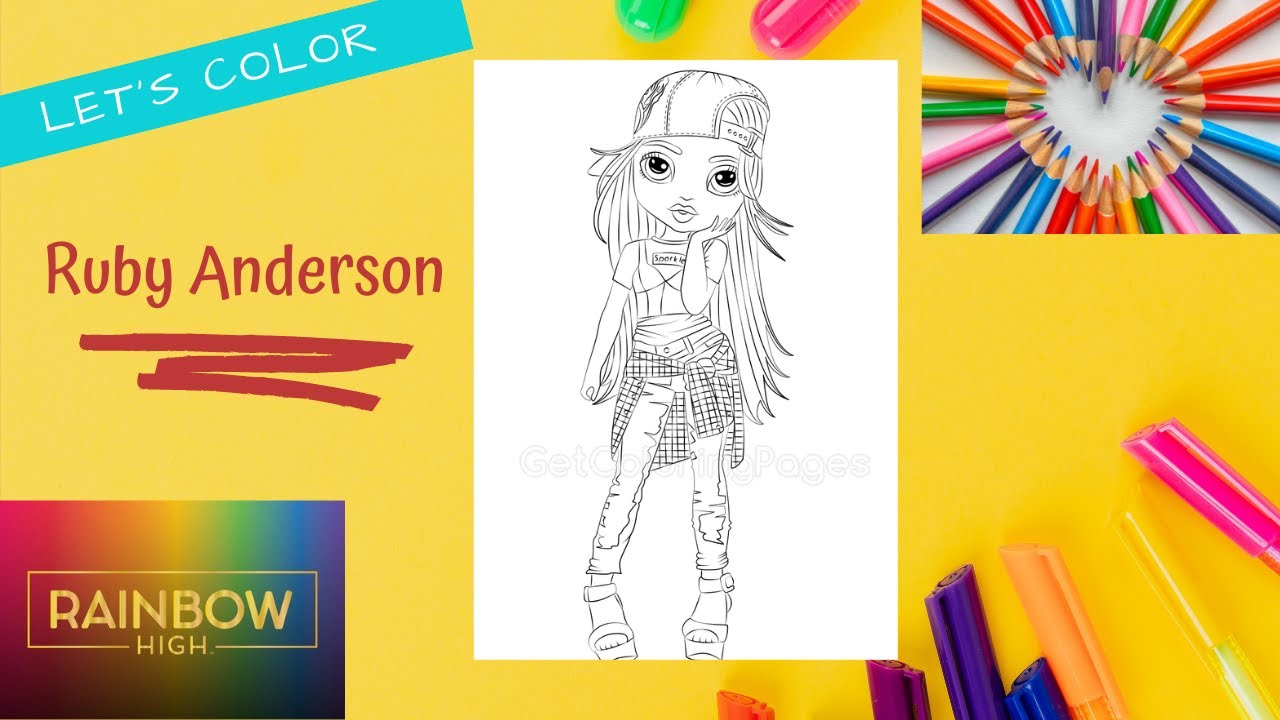 Coloring | Ruby | Rainbow High - YouTube