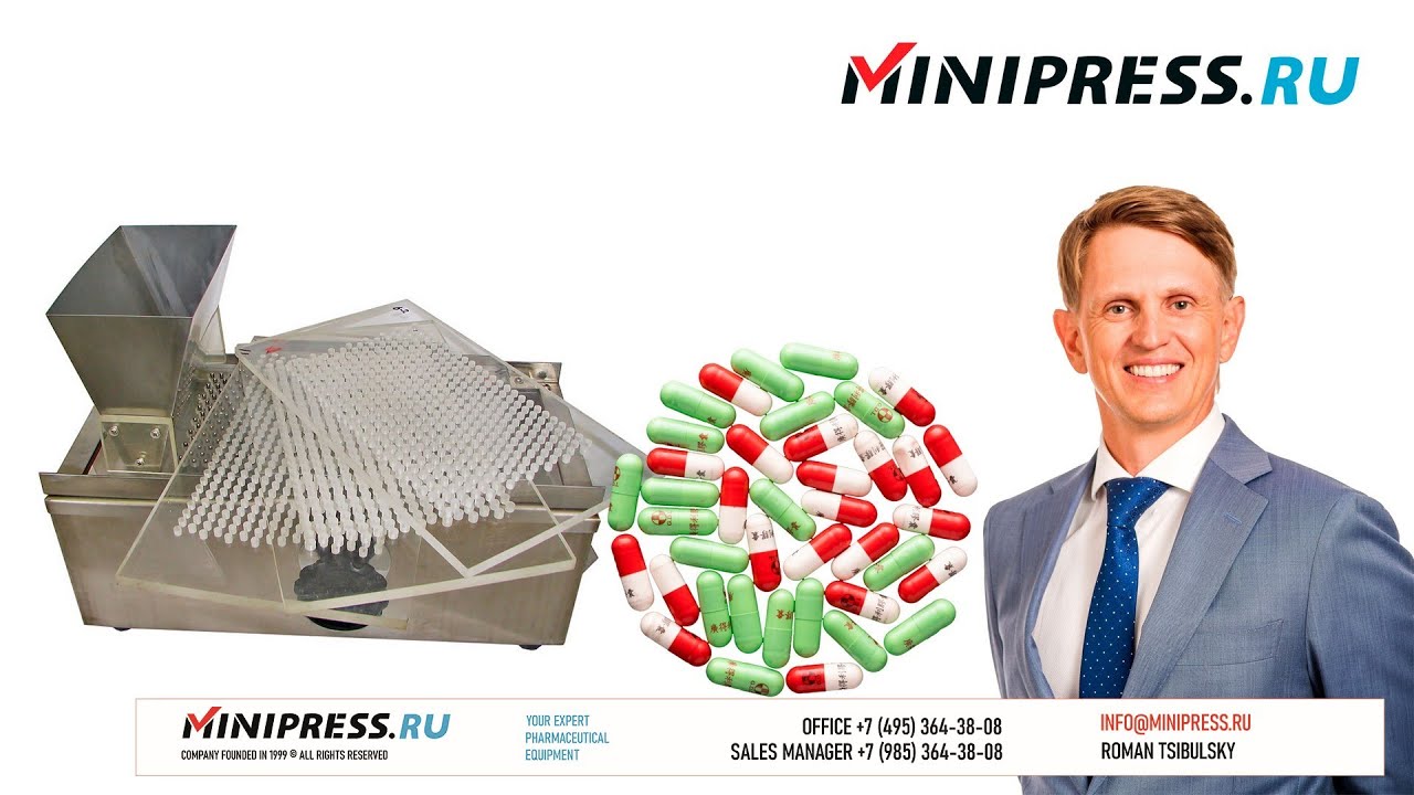 Laboratory capsule filling machine CAP-01 Minipress.ru - YouTube