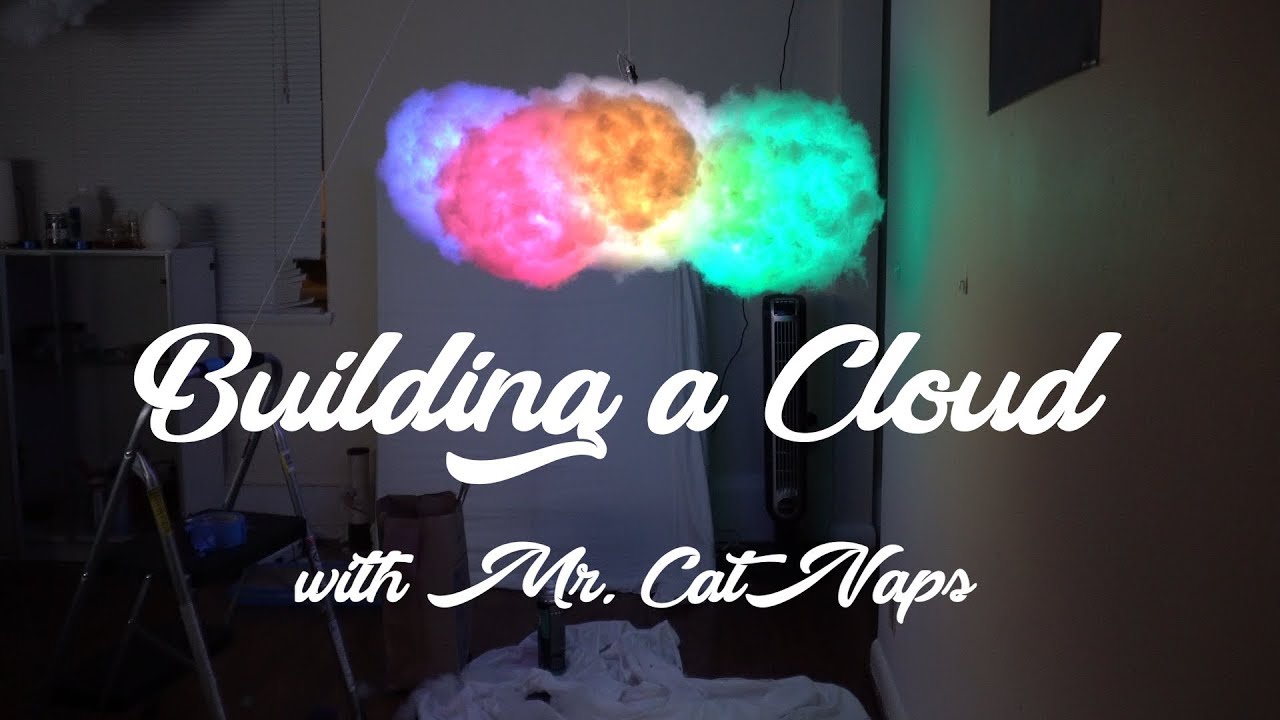 Build A Giant Rainbow LED Cloud For Your Apartment! - YouTube